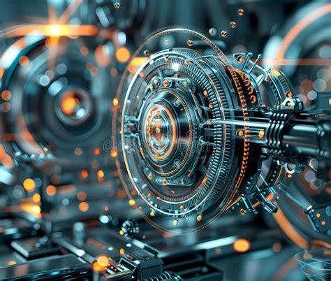 An Abstract Image Featuring A Futuristic Metallic Structure With