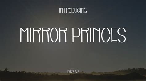 Mirror Princes Font Download Free For Desktop And Webfont
