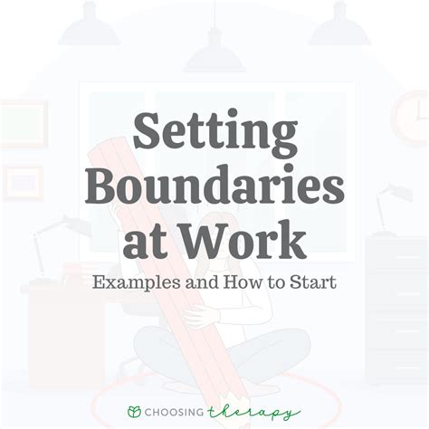 how to set healthy boundaries at work