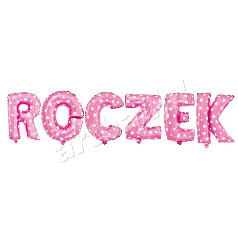 Balonowy Napis Roczek Na Pierwsze Urodziny Dla Dziewczynki