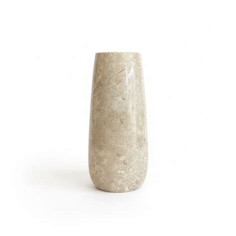 Beige Marble Stone Vase 24x10cm Paradise Living Co
