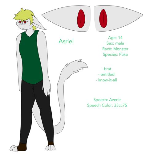 Sis Asriel Reference Sheet By Crypticlumiousity On Deviantart