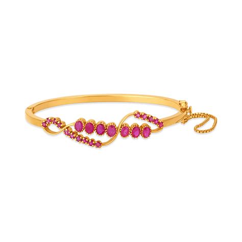 Buy Charming Ruby Bangle At Best Price Tanishq Uae