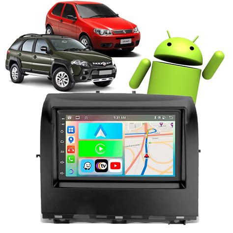 Kit Central Multimídia Android Palio Fire Way 2014 2017 7 Polegadas Ecarshop