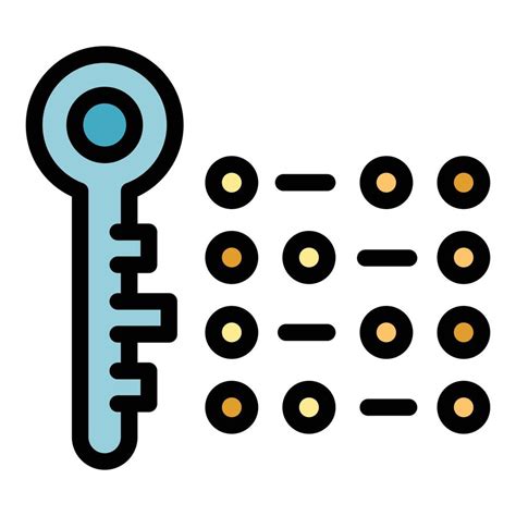 Key Password Icon Color Outline Vector 15143471 Vector Art At Vecteezy
