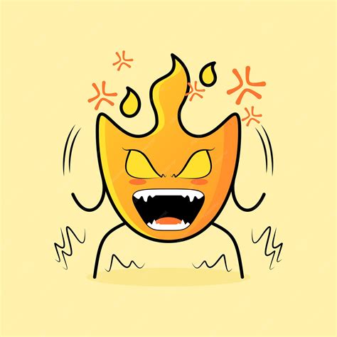Cute Mad Face Cartoon