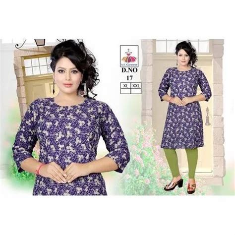 Modern Printed Rayon Kurti Size Xlxxl At Rs 120piece In Mumbai Id