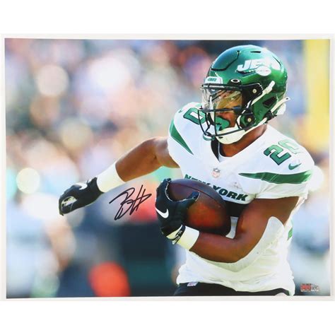 Breece Hall Signed Jets 16x20 Photo Pia Pristine Auction