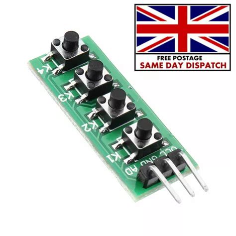 arduino keypad 4 button key module switch keyboard for uno mega2560 breadboard £4 10 picclick uk