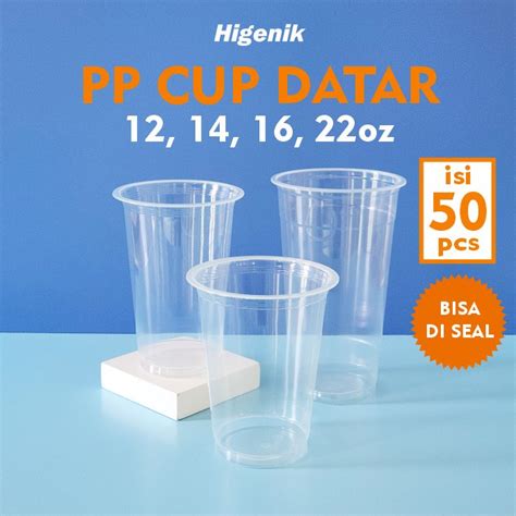 Jual Plastic Cup Pp Gelas Plastik Cup Pp Tebal 12 14 16 22 Oz Bisa Seal Shopee Indonesia