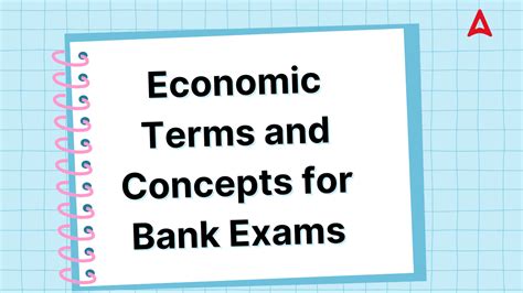 Economic Terms And Concepts For Bank Exams