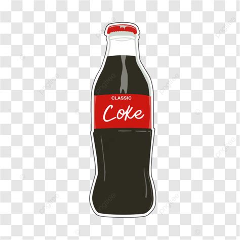 Classic Coke Bottle Sticker Vector Cute Illustration Coke Drink