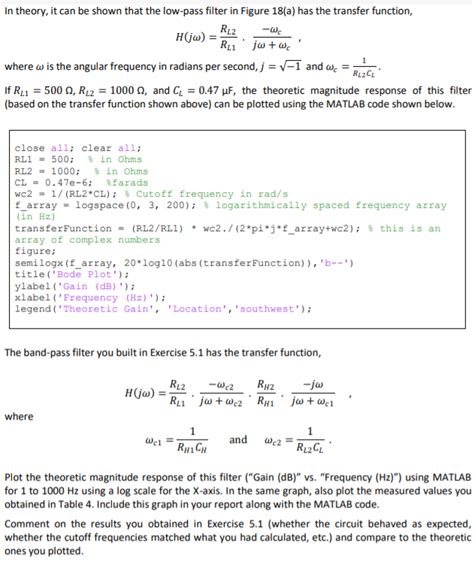 Solved In Theory It Can Be Shown That The Low Pass Filter Chegg