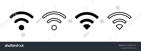 Wifi Icon Set Signal Vector Icon Stock Vector Royalty Free 2479672673