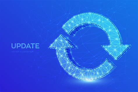 Update Or Synchronization Icon Low Poly Abstract Update Or Sync Sign Processing Concept Can