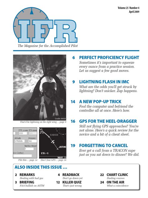 Ifr Magazine Perfect Prof Flight Pdf Instrument Flight Rules Aviation