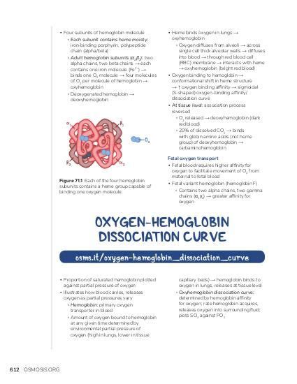 Oxygen Hemoglobin Dissociation Curve Video Causes And Meaning Osmosis