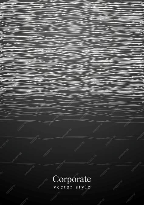 Premium Vector Abstract White Curved Lines On Black Background