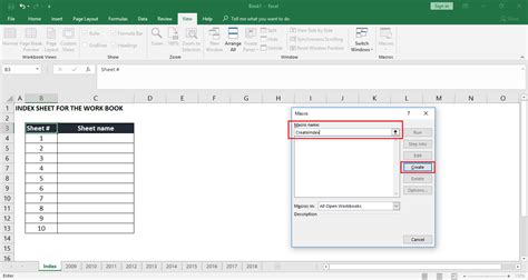 Excel Automation How To Create An Index Sheet In A Workbook Skillfine