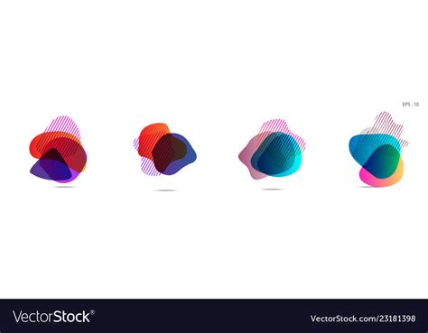 Gradient Abstract Banners With Flowing Liquid Vector Image