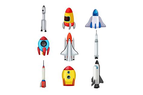 Rocket Toy Set Cartoon Vector Graphic By Pikepicture · Creative Fabrica