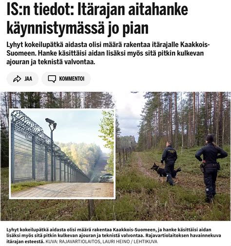 Финляндия построит стену на границе с Россией Ostwest Tv