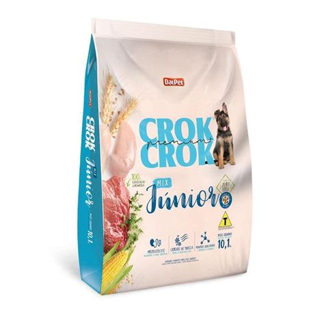 Ração Crok Crok Cães Filhotes Todas As Raças Sabor Mix 25kg Casa Do