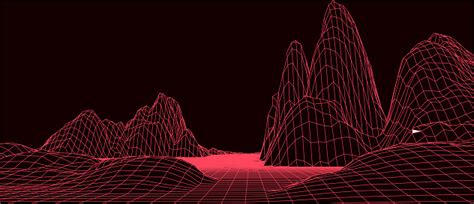 추상 디지털 풍경입니다 와이어 프레임 풍경 배경입니다 3d 미래 벡터 일러스트입니다 0명에 대한 스톡 벡터 아트 및 기타 이미지 0명 1980 1989 년 1990