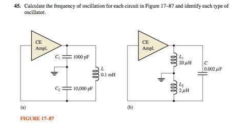 Solved 45 Calculate The Frequency Of Oscillation For Each