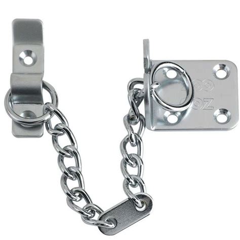Heavy Duty Security Door Chains Satin Chrome Tradefit