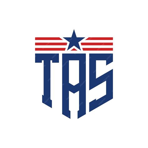 Premium Vector Patriotic Tas Logo With Star And American Flag Straps