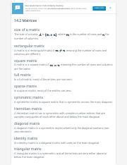 Understanding Matrices Size Types And Operations Learn More Course Hero