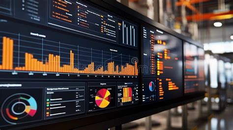 A Digital Dashboard Displaying Data Analytics And Performance Metrics Featuring Graphs That
