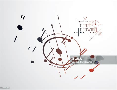 기계 식 구성표 원과 선이있는 벡터 엔지니어링 도면 기술 계획은 웹 디자인과 배경 화면 또는 배경으로 사용할 수 있습니다 아트 그래픽 일러스트레이션 0명에 대한 스톡 벡터