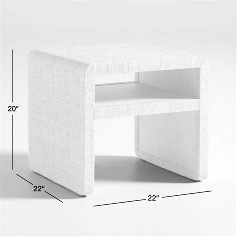 Meadow Grasscloth Side Table Crate And Barrel Uae