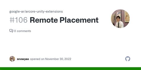 Remote Placement Issue Google Ar Arcore Unity Extensions GitHub