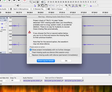 corrupt files macos audacity forum
