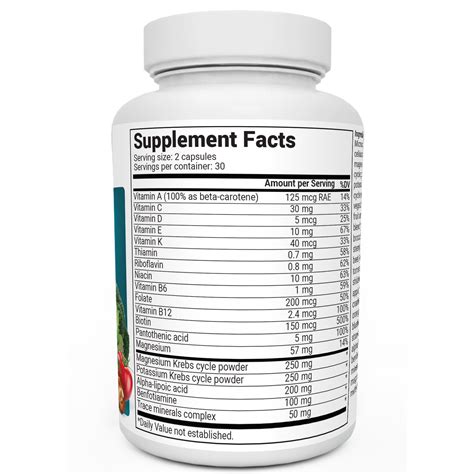 Dr. Berg's Whole Food Multivitamin with Minerals, 60 Capsules for Men ...
