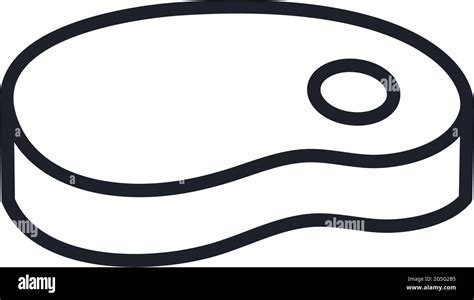 Meat Icon Vector Isolated Linear Icon Contour Shape Outline Thin Line Modern Glyph Design