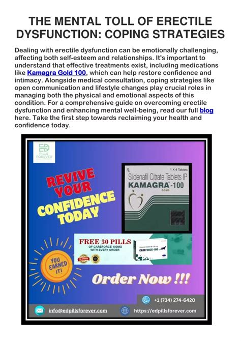 Ppt The Mental Toll Of Erectile Dysfunction Powerpoint Presentation