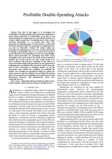 Profitable Double Spending Attacks Deepai