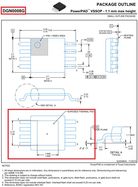 TPA A Dimensions Of Exposed Thermal Pad Audio Forum Audio TI E E Support Forums