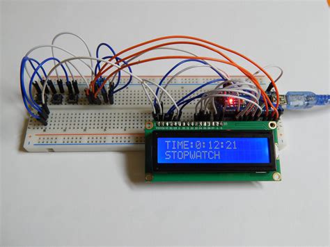 Arduino Stopwatch Skapa En Lcd Tidtagare Utan Potentiometer Maker Electronics