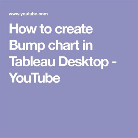 How To Create Bump Chart In Tableau Desktop YouTube Chart Bump Youtube