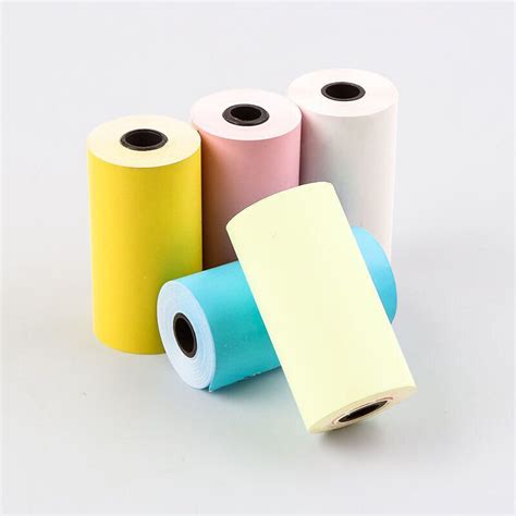 컬러 감열지 롤 5730mm 사진 용지 투명 인쇄 Peripage A6 A8 Paperang P1 미니 포켓 사진 프린터 스티커 종이