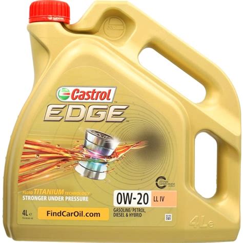 Масло Castrol EDGE 0W-20 LL IV – 4 литра - Oil Standart