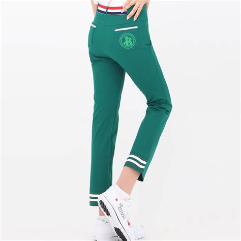 퀸잇 여성 골프웨어 여름골프팬츠 밴딩포인트 일자 골프바지