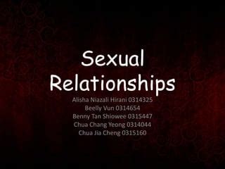 Sexual Relationships Presentation PPTX