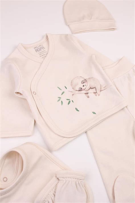 Mini Ropa Organik 5li Hastane Çıkışı Koala 5li Yenidoğan Seti Organik