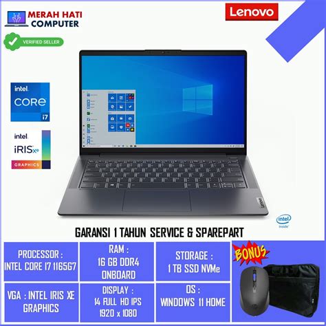 Jual Laptop Touchscreen Lenovo Ideapad Slim Pro Intel I G Ram Gb Sssd Tb K Intel